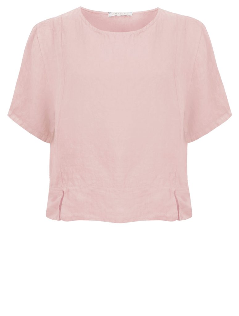LUCIE SHORT SLEEVE LINEN TOP